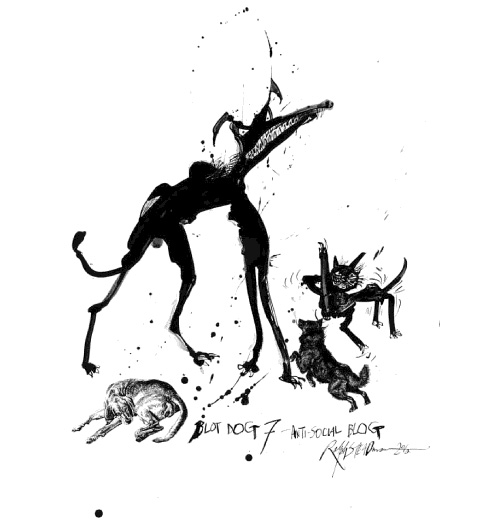 Legendary Cartoonist Ralph Steadman’s Inkblot Dog Drawings – The ...